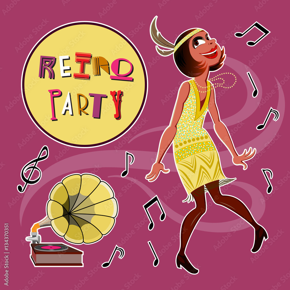 Flapper Girl Cartoon