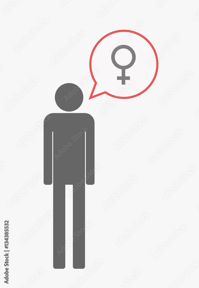 Isolated pictogram with a female sign Stock Vector | Adobe Stock