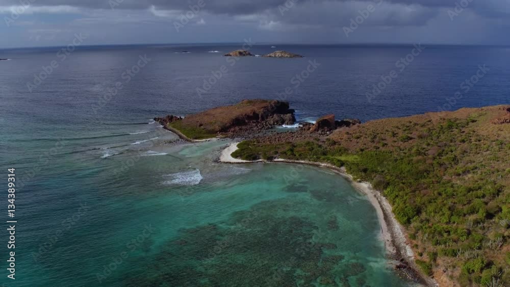bubbly pools at turtle beach, culebrita, culebra, Puerto Rico Stock ...