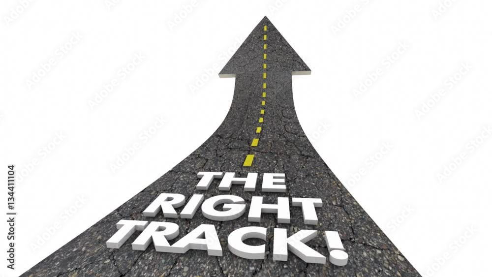 The Right Track Road Street Words Best Path 3d Animation vídeo de Stock ...