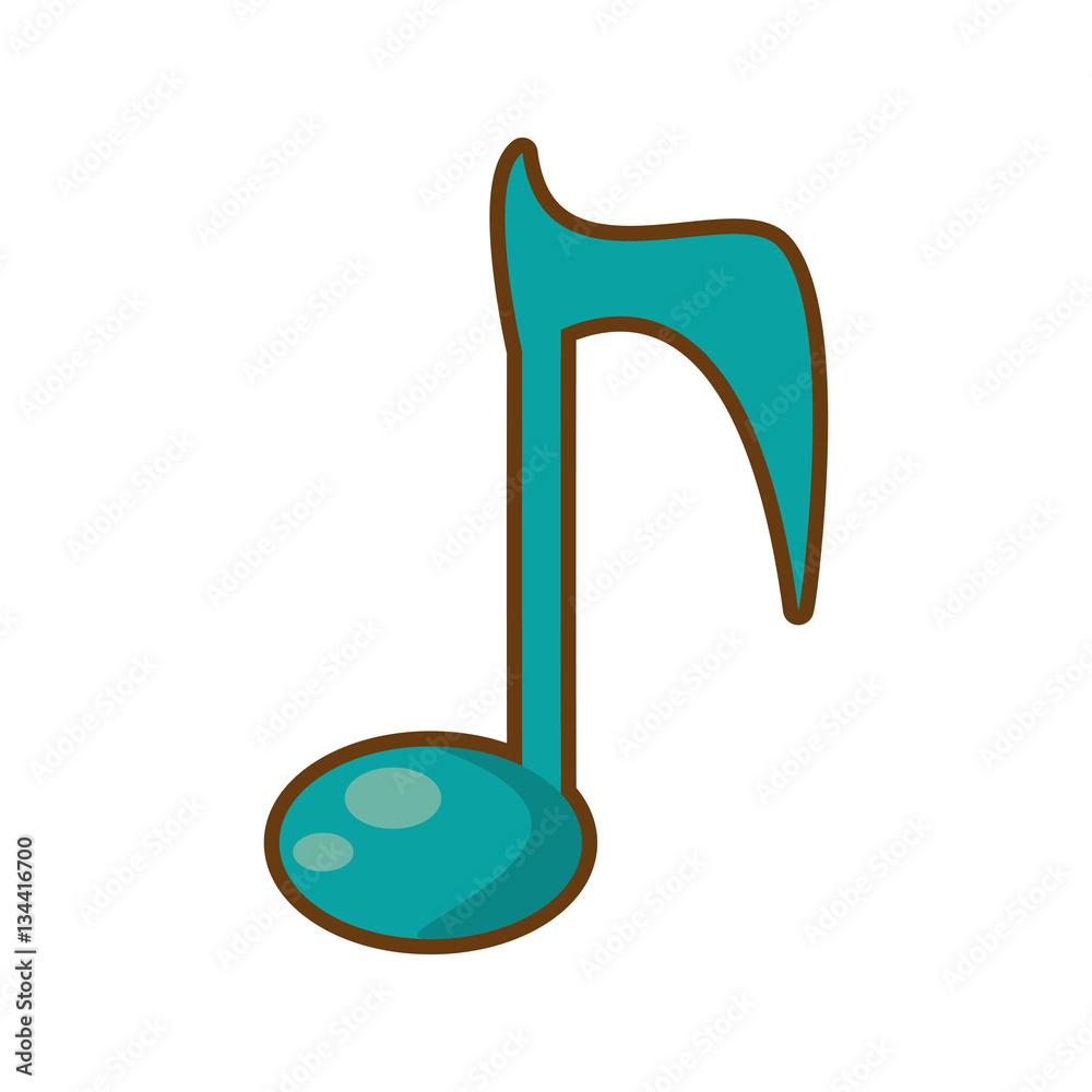 cartoon note musical melody sound vector illustration eps 10 Stock ...