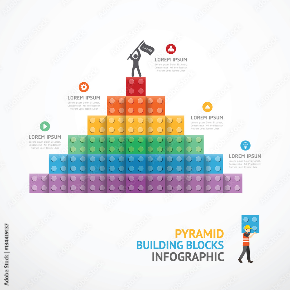 Infographic Template step building Pyramid blocks . concept Stock ... Infographic Template step building Pyramid blocks . concept Stock ...