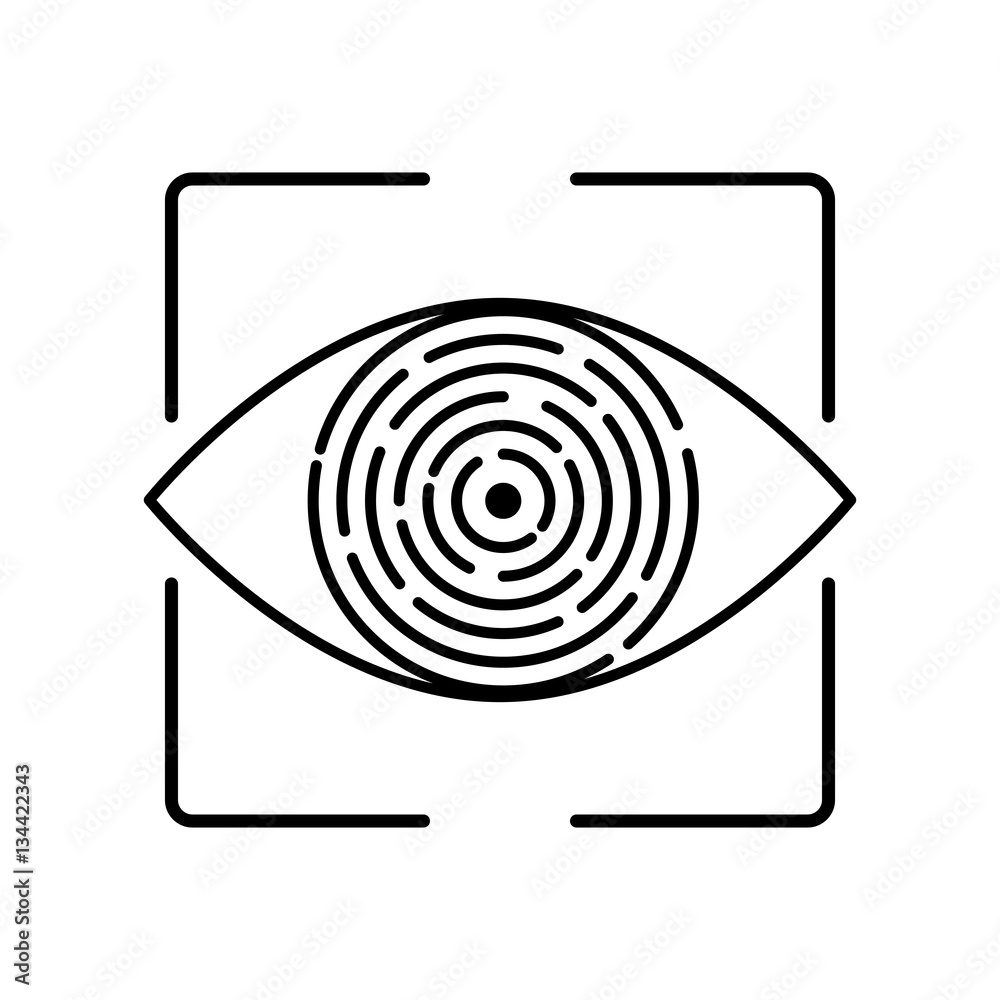 iris recognition biometric identification Stock Vector | Adobe Stock