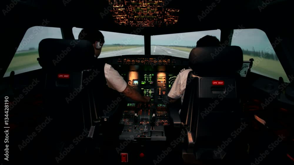 Takeoff of modern passenger aircraft at the international airport ...