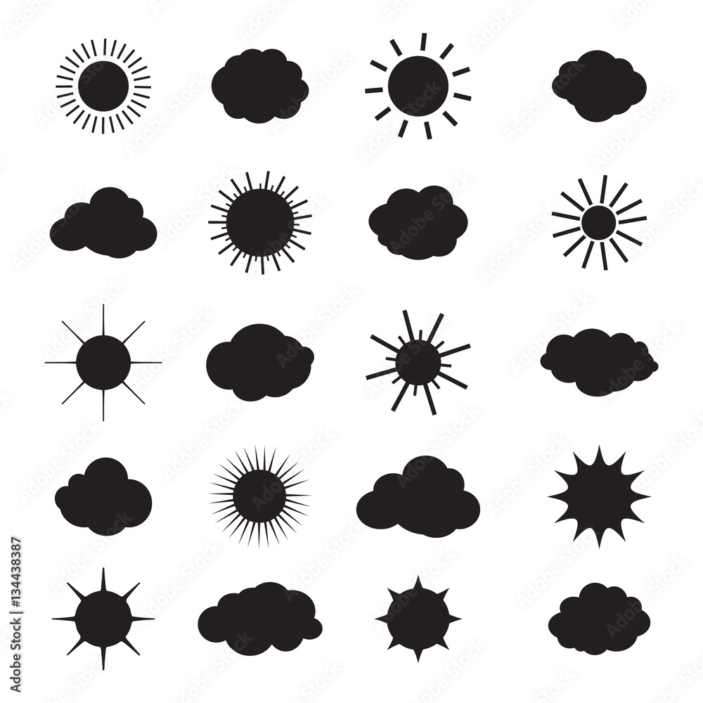 Weather Symbols Black And White