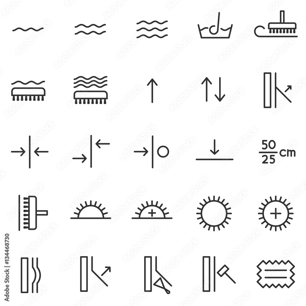 information signs for wallpaper icons set. International designations ...