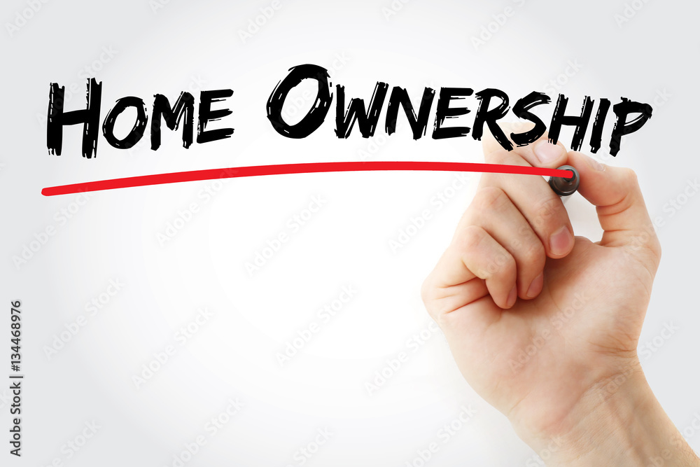 Hand writing Home ownership with marker, concept background Stock Photo ...
