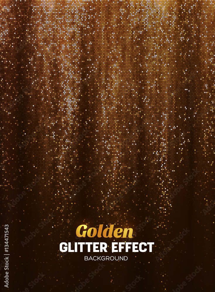 Magic Glitter Background in gold Color. Poster Backdrop with Shine ...