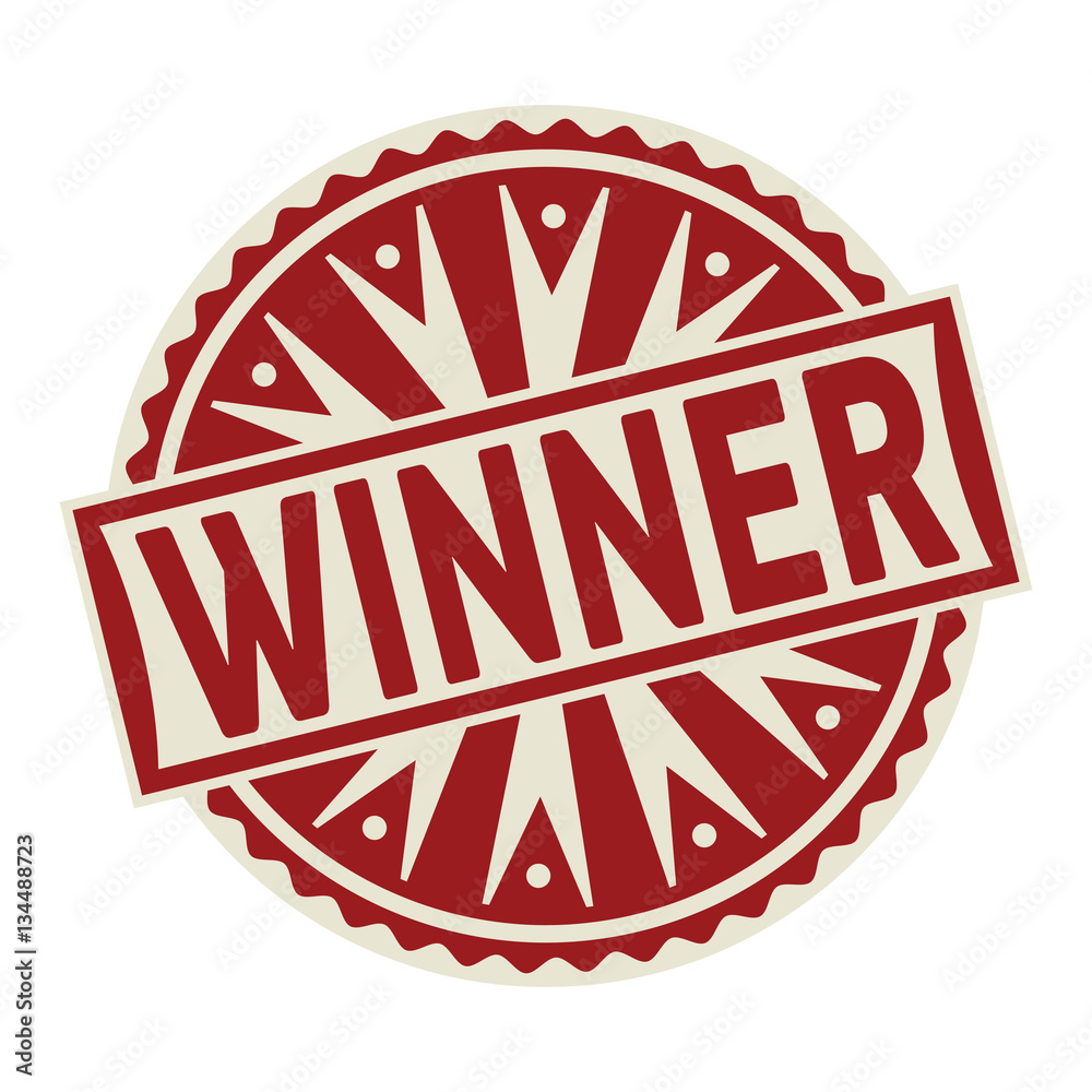 Stamp, label or tag business concept with the text Winner Stock Vector ...