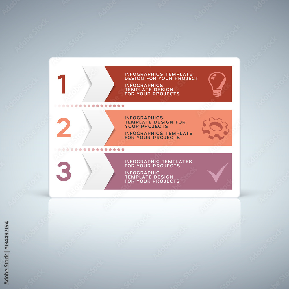 Red purple infographic tab design with numbers and sample text Stock ...