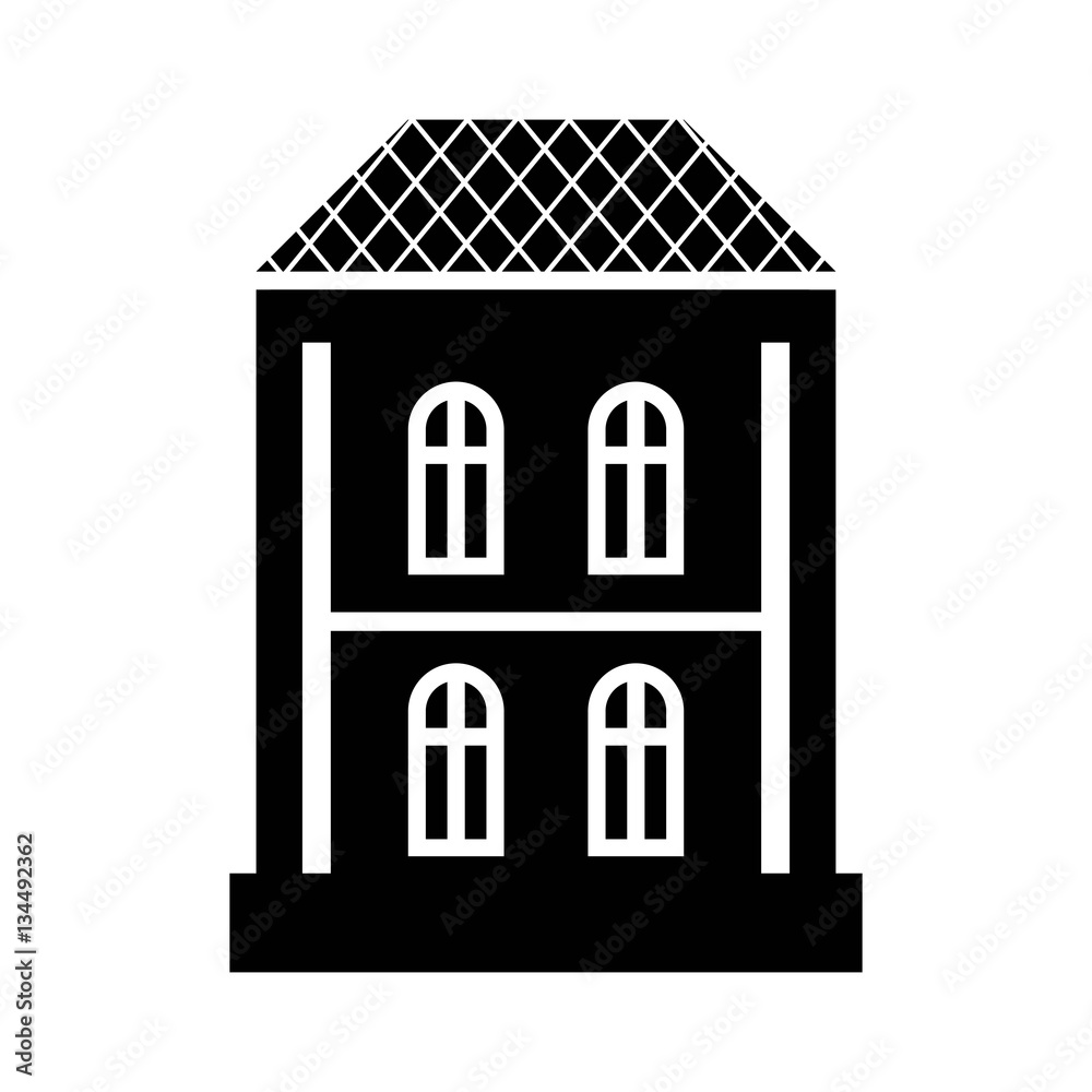 two-storey building icon vector Stock Vector | Adobe Stock