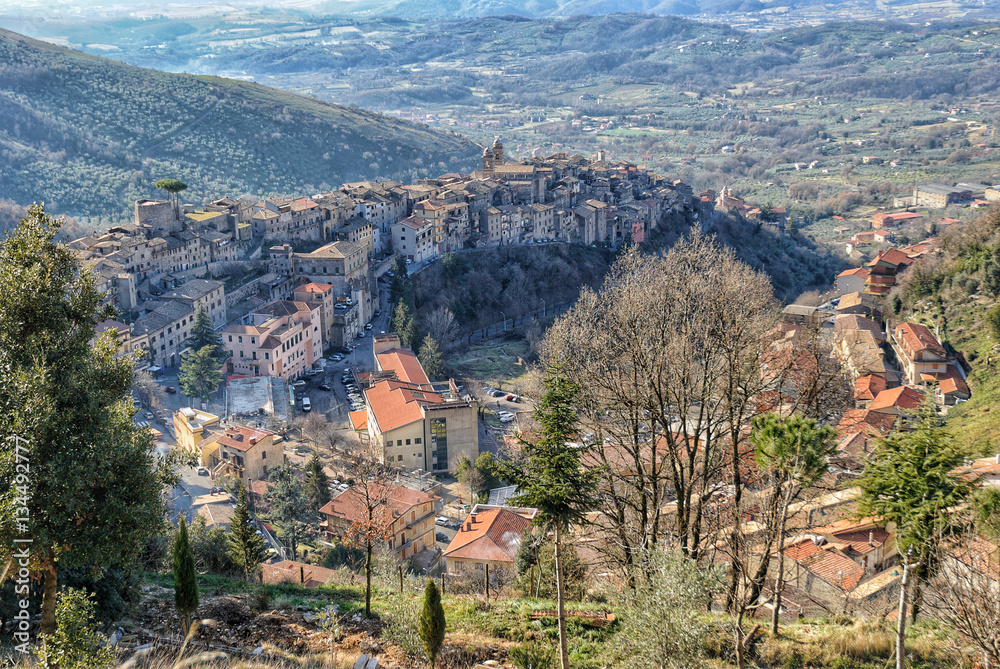 Foto Stock Veduta di Piglio - Frosinone - Lazio - Italia | Adobe Stock