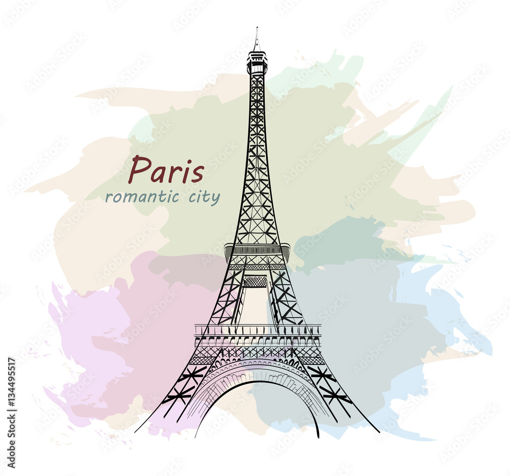 Eiffel Tower Background Sketch