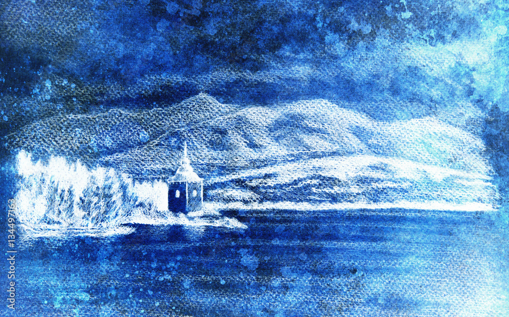 Lake Drawing Color