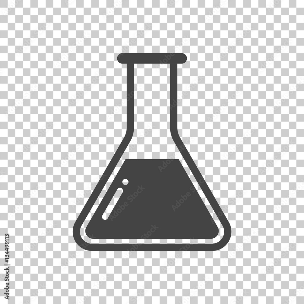Chemical test tube pictogram icon. Chemical lab equipment isolated on ...
