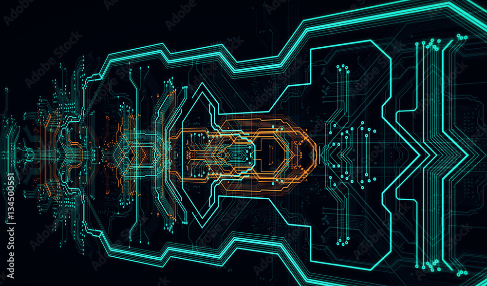 Technology background/Technology background of the abstract computer ...