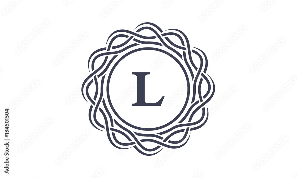 L Letter Crest Logo Stock Vector | Adobe Stock
