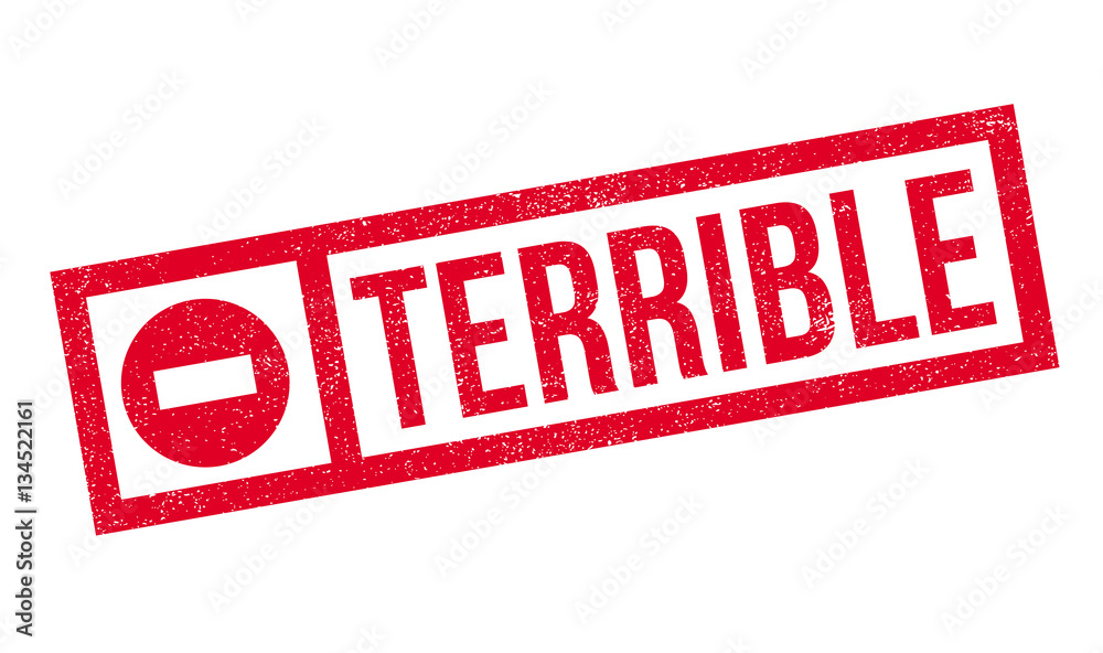 Terrible rubber stamp. Grunge design with dust scratches. Effects can ...