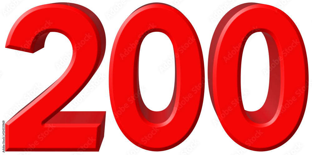 Numeral 200, two hundred, isolated on white background, 3d rende Stock ... Numeral 200, two hundred, isolated on white background, 3d rende Stock ...