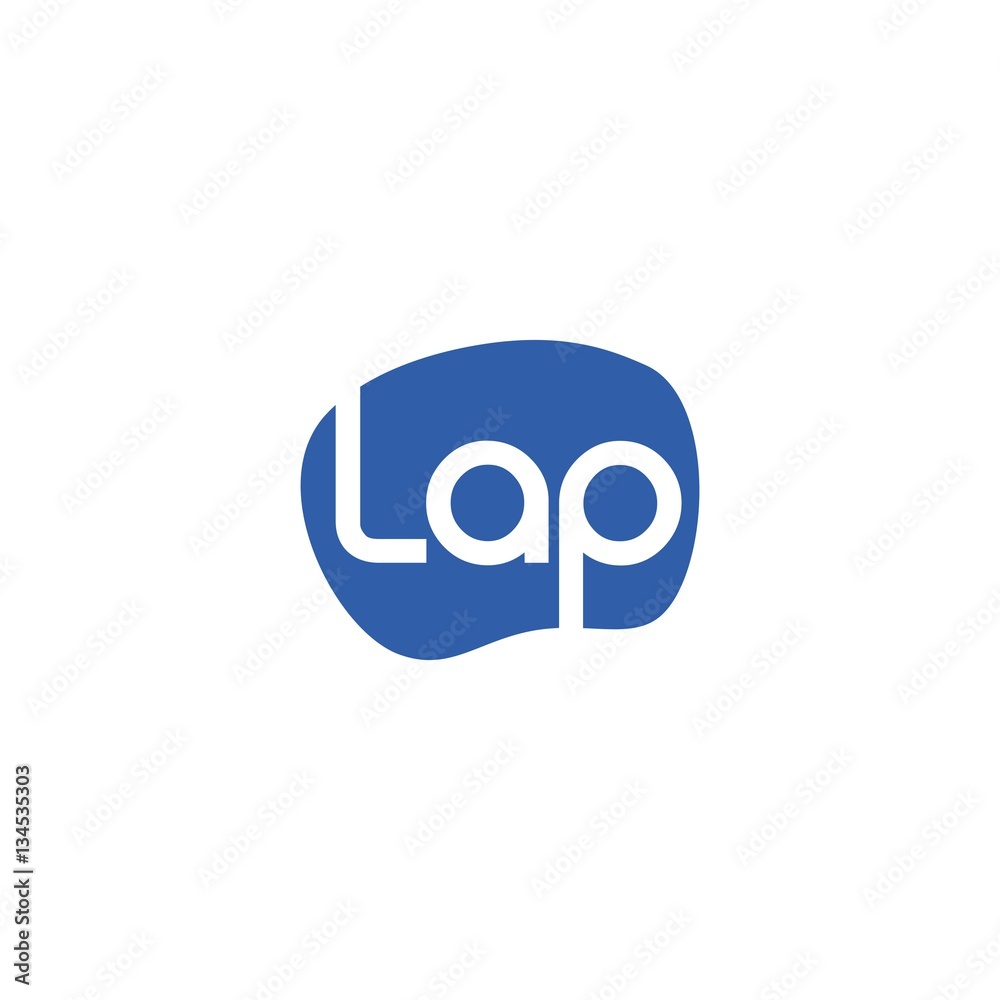 Lap Initial Letter on Round Shape Logo Vector Stock Vector | Adobe Stock