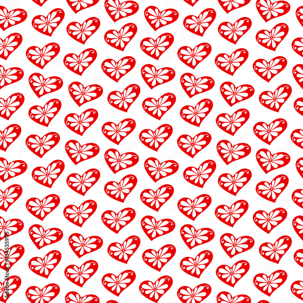 seamless heart pattern and background vector illustration Stock Vector ...