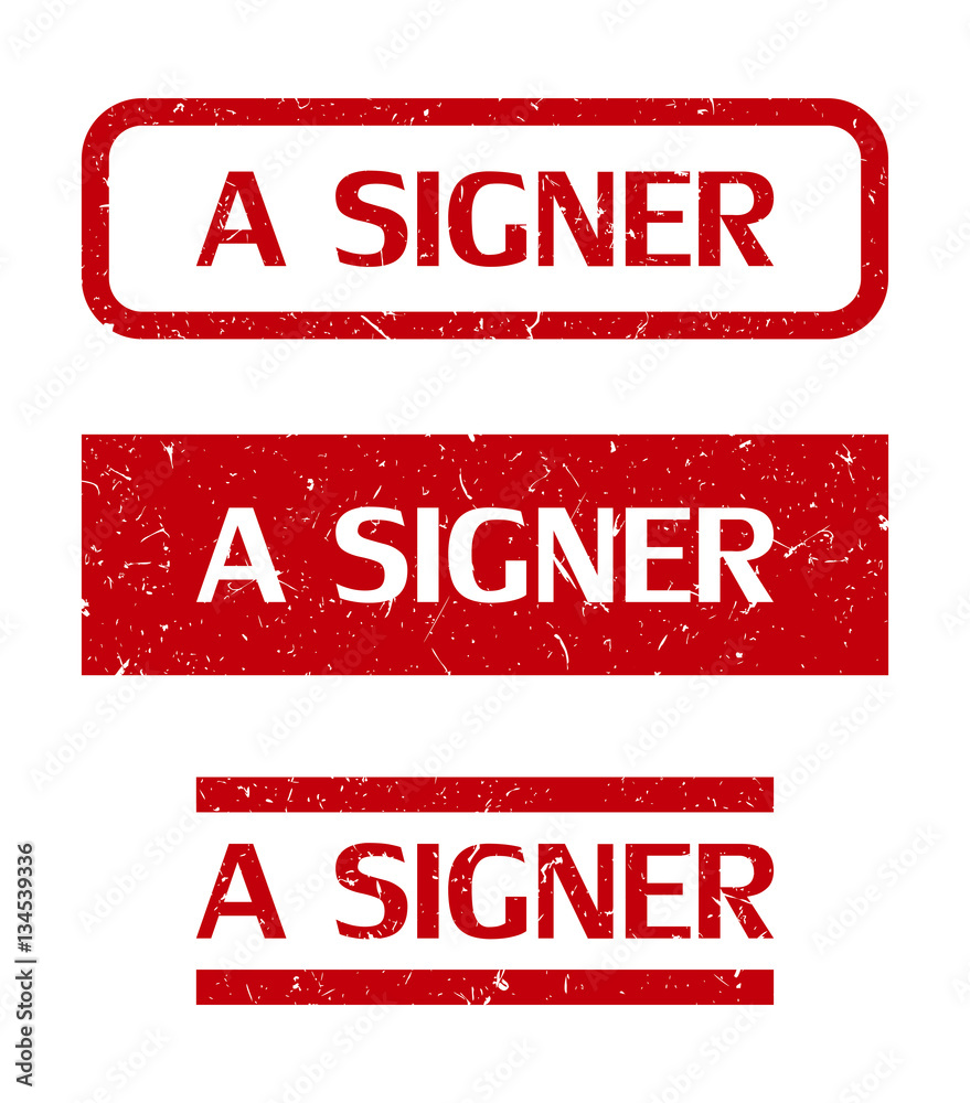 Vecteur Stock Tampon à signer. | Adobe Stock