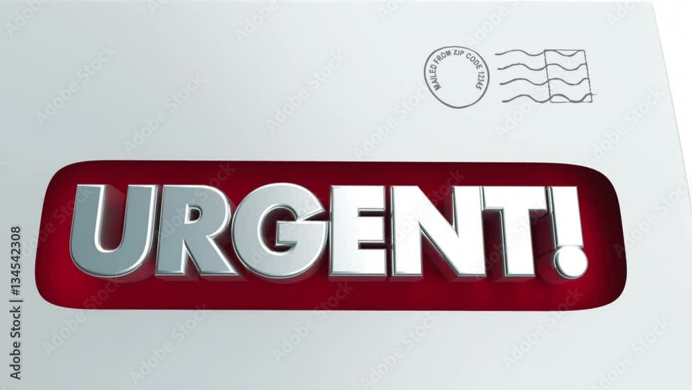 Urgent Message Envelope Letter Communication 3d Animation Stock Video ...