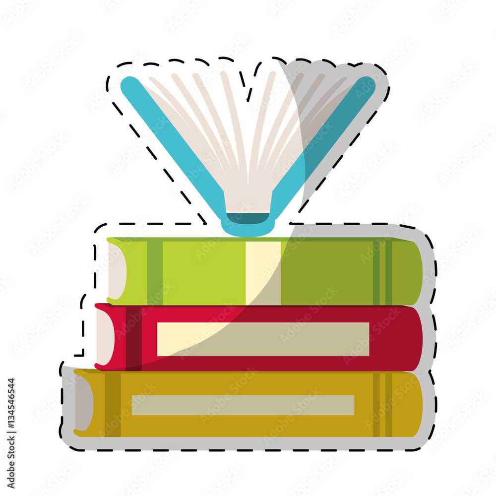 book icon image sticker vector illustration design Stock Vector | Adobe ...