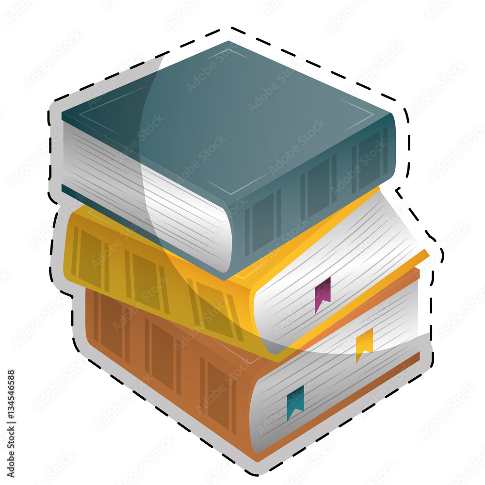 book icon image sticker vector illustration design Stock Vector | Adobe ...