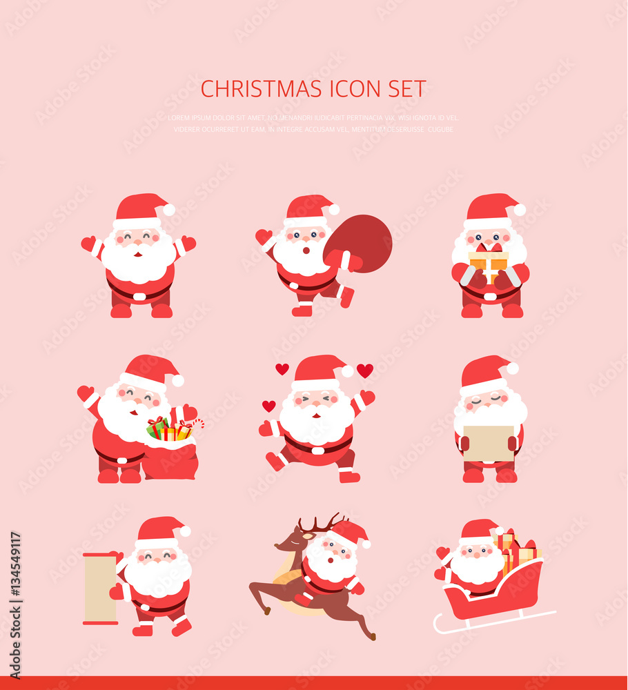 크리스마스 컨셉 아이콘 세트 Stock Vector | Adobe Stock
