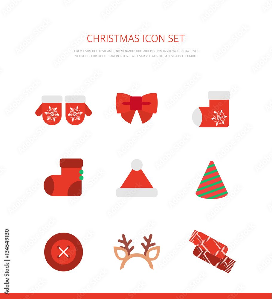 크리스마스 컨셉 아이콘 세트 Stock Vector | Adobe Stock