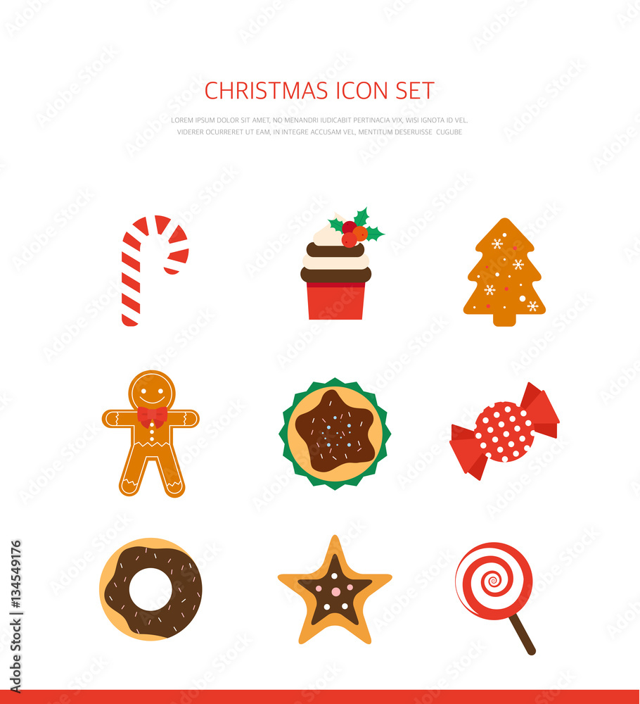 크리스마스 컨셉 아이콘 세트 Stock Vector | Adobe Stock