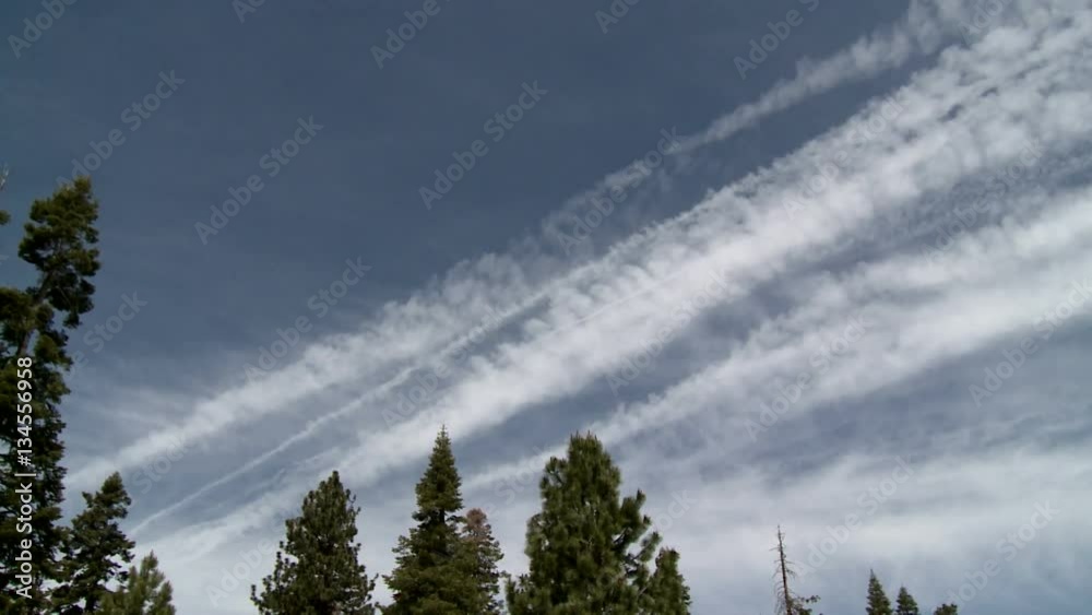 Jet Contrails in the Jet Stream Stock Video | Adobe Stock