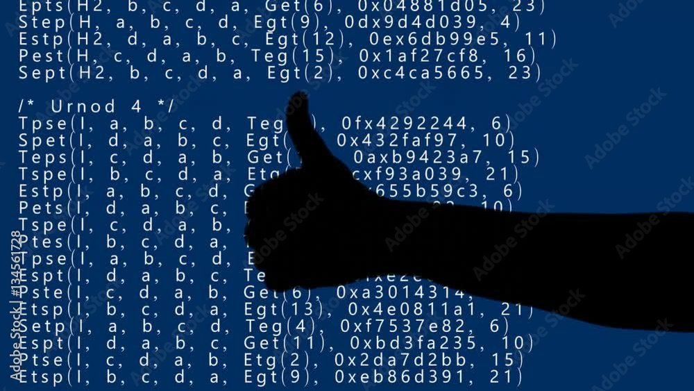 The silhouette of a hand giving a thumbs-up (a like, in social networks ...