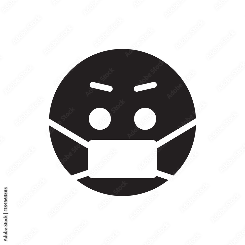 emoji in mask icon illustration Stock Vector | Adobe Stock