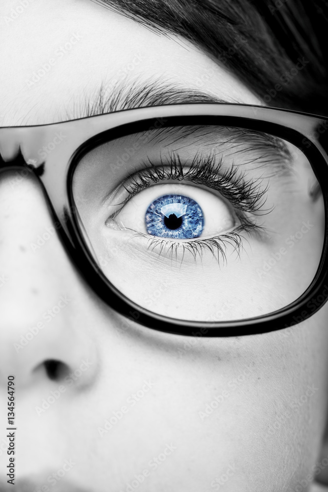 Portrait of a boy wearing glasses close Stock Photo | Adobe Stock