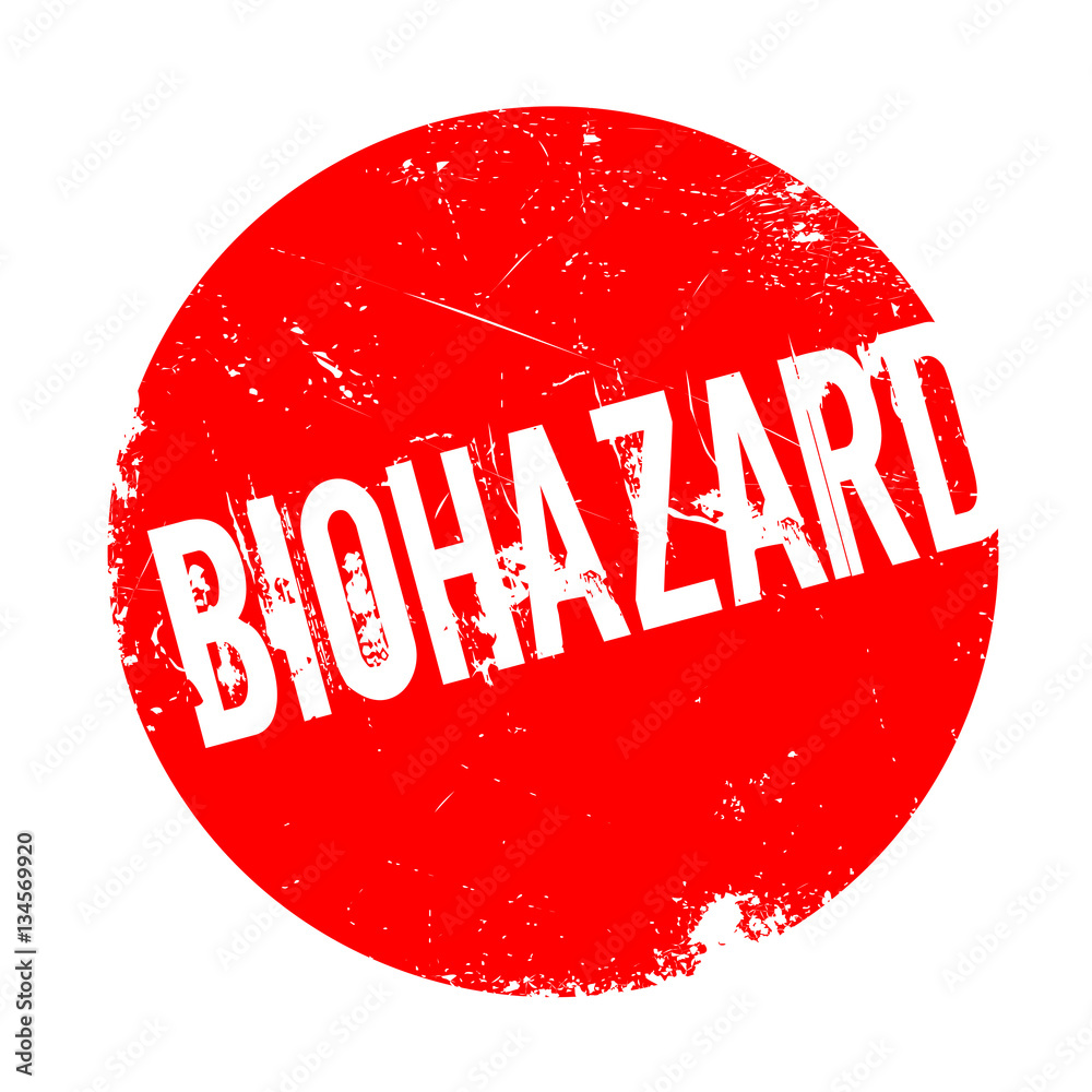 Biohazard rubber stamp. Grunge design with dust scratches. Effects can ...