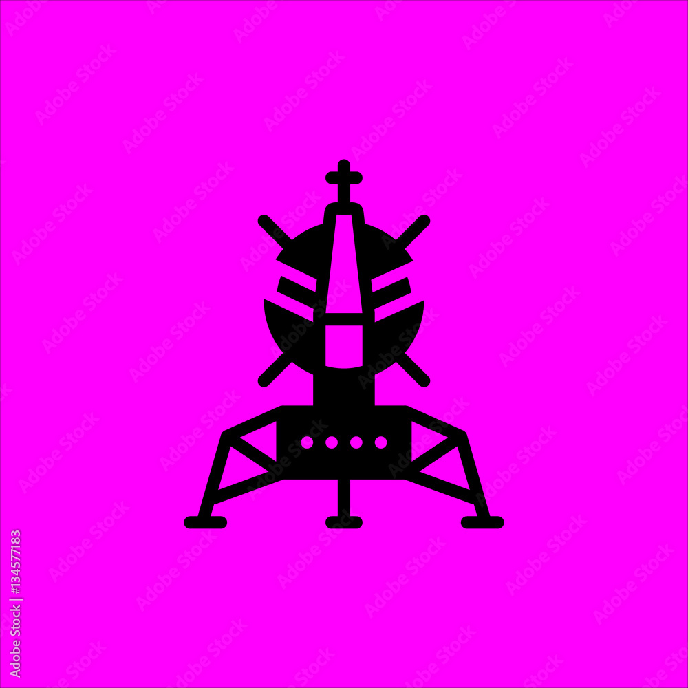 lander icon flat disign Stock Vector | Adobe Stock