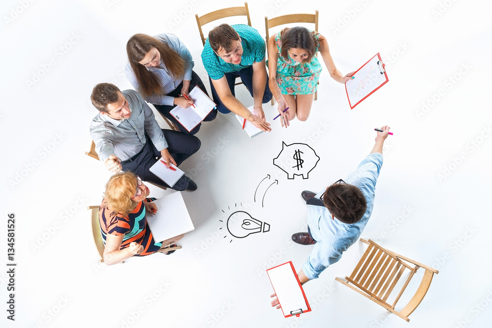 Group of Business People in a Meeting Stock-Foto | Adobe Stock