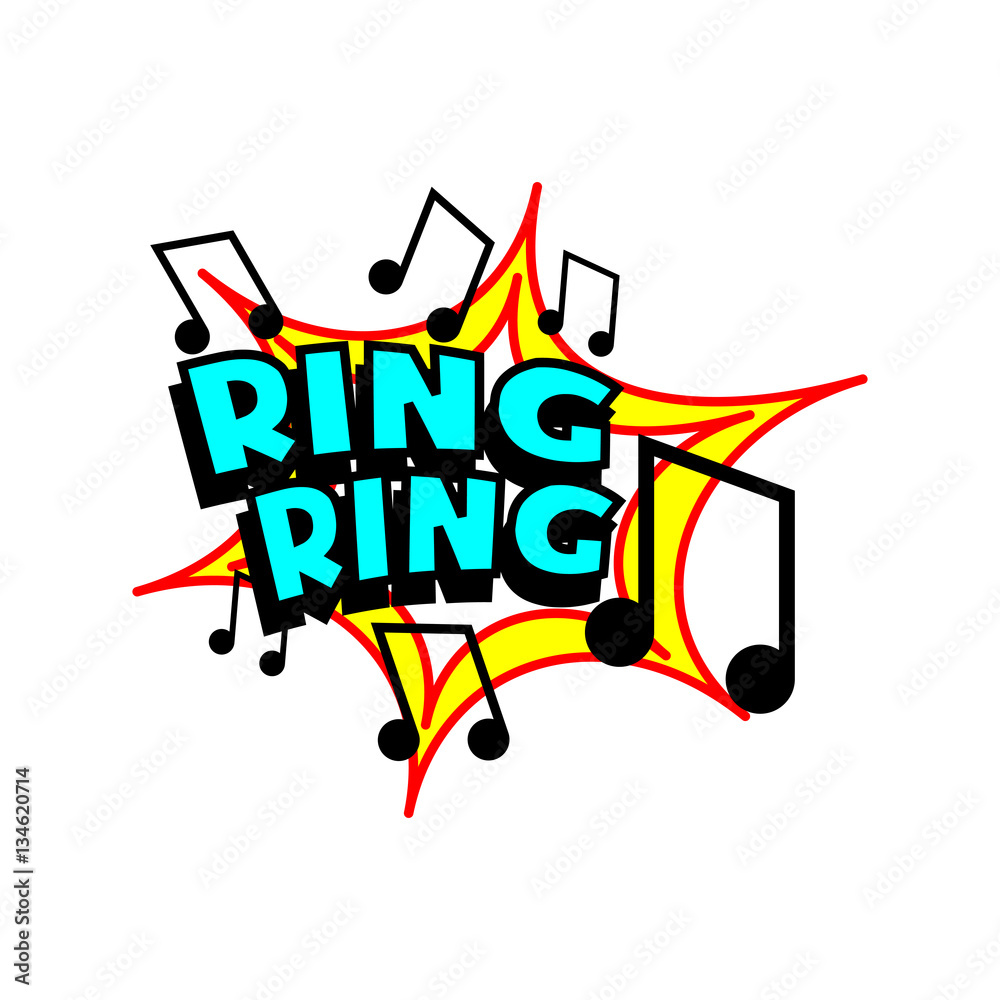 Cartoon Ring Tone Stock Vector | Adobe Stock