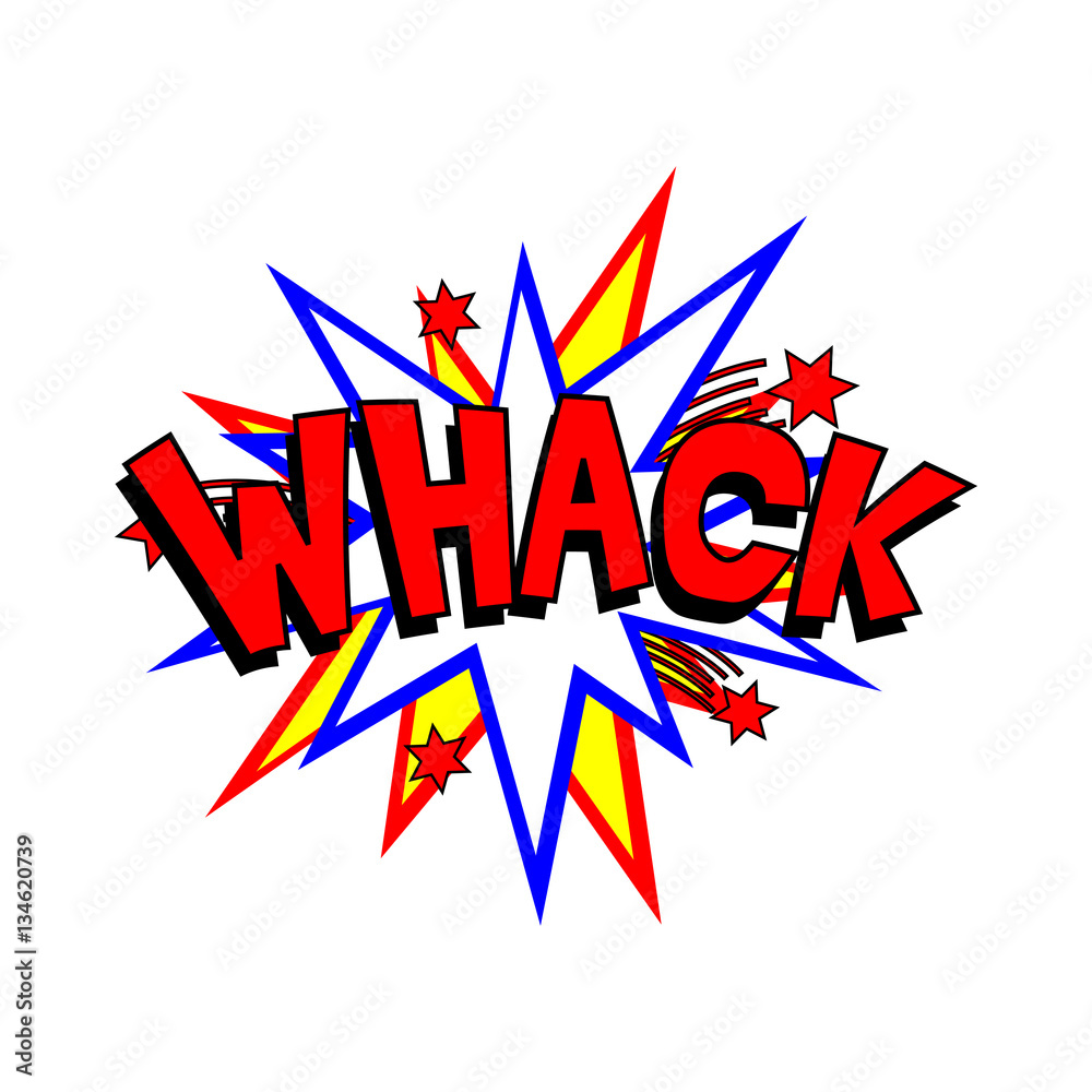 Cartoon Whack Sound Stock Vector | Adobe Stock