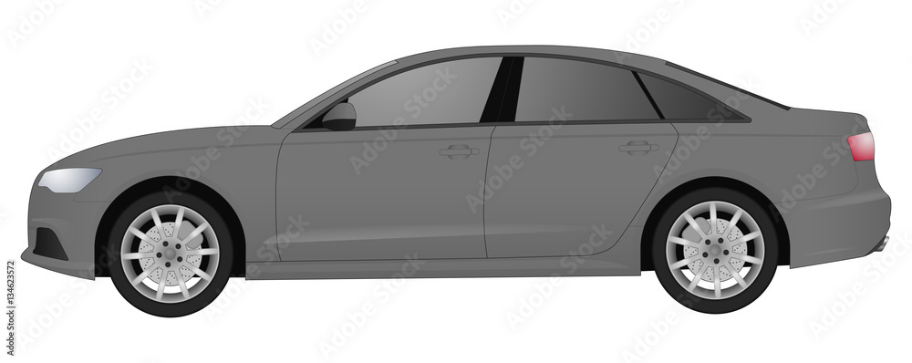 Realistic model car isolated on background. Detailed drawing. Vector ...
