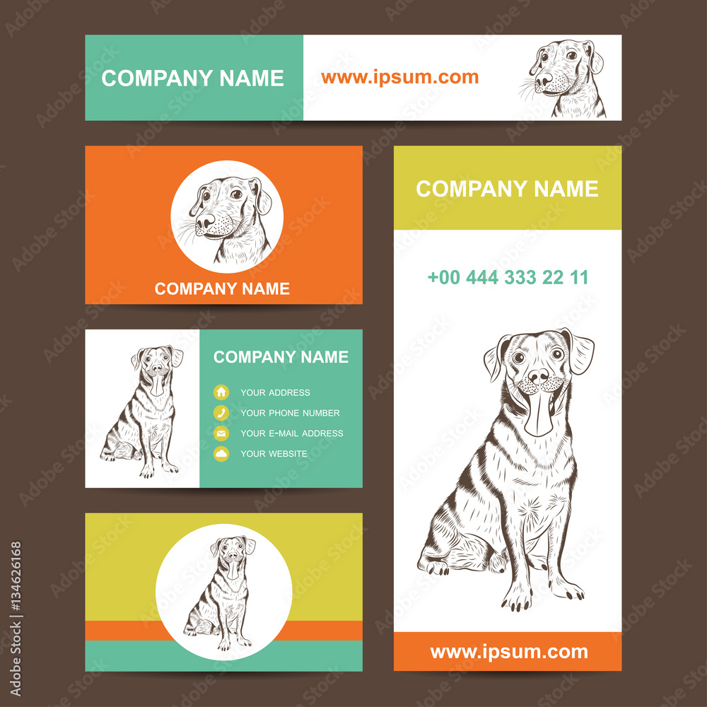 vector mock up for animal shop, vet clinic etc. Stock Vector | Adobe Stock