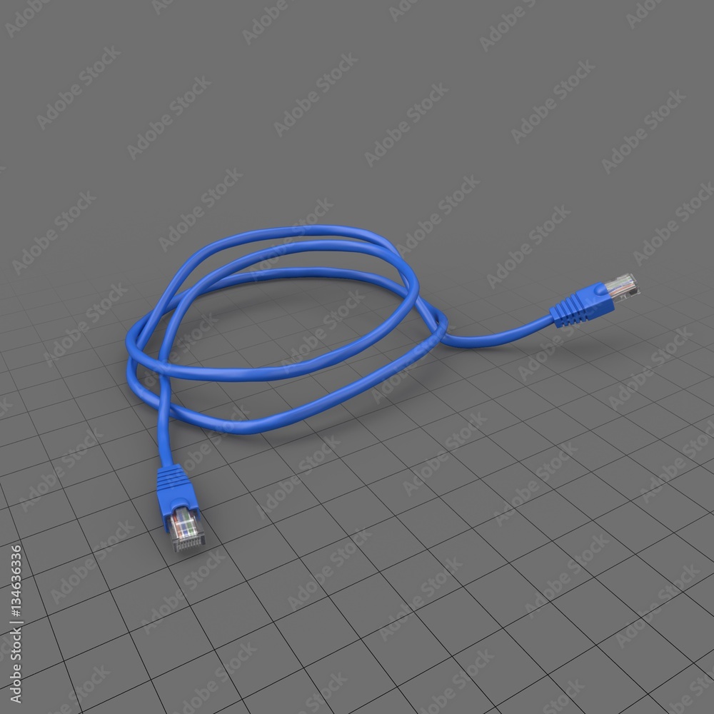 Network Cable Stock 3D asset | Adobe Stock