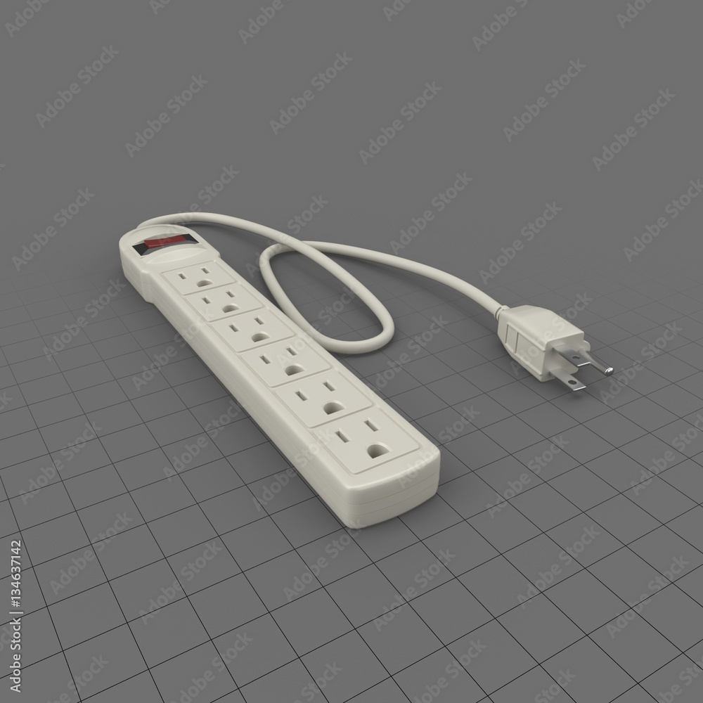 Power Strip 01 Stock 3D asset | Adobe Stock