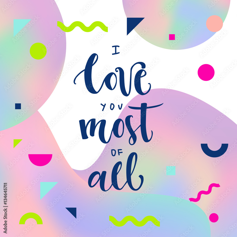 Romantic Typographic poster Stock Vector | Adobe Stock