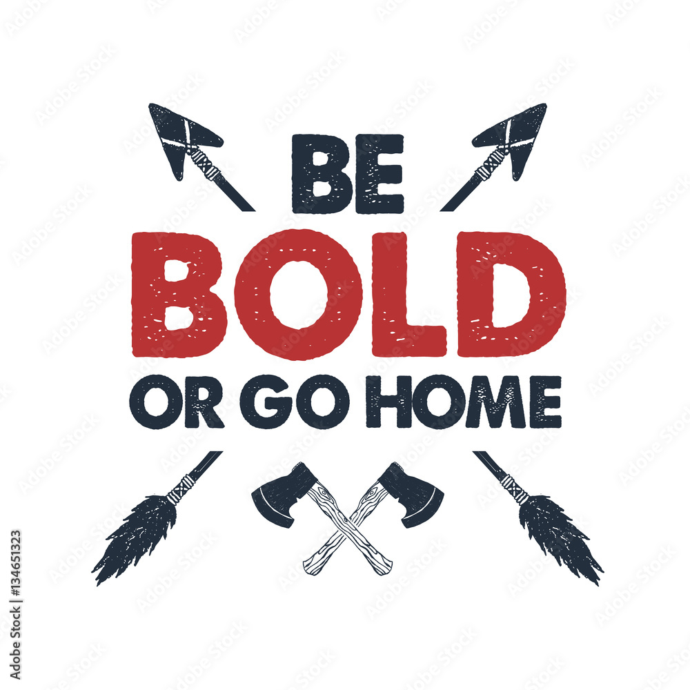 Hand drawn inspirational label with textured arrows and axes vector ...