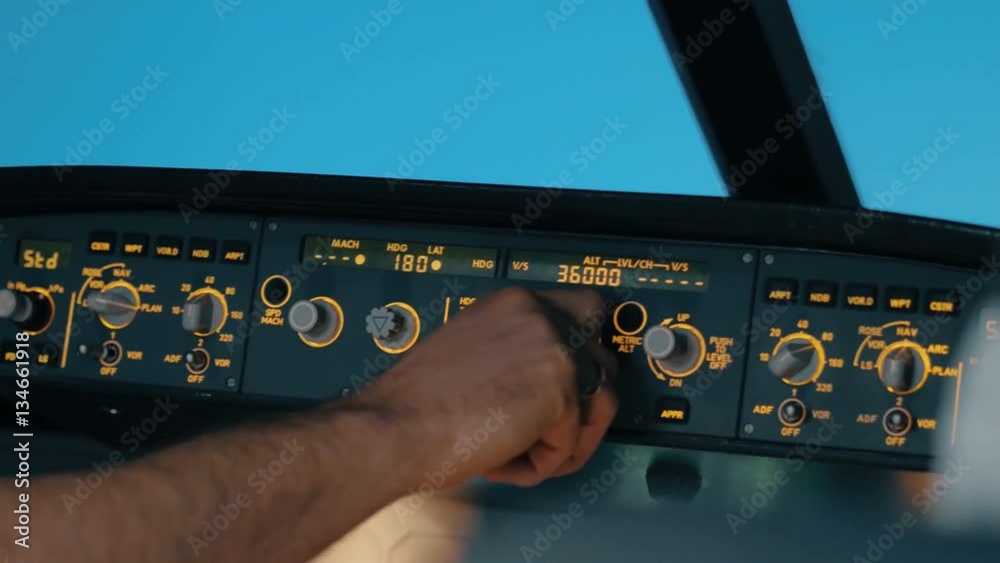 Close shot of glareshield in Airbus A321 A319 A32- cockpit - front ...