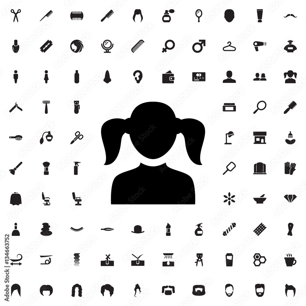 girl icon illustration Stock Vector | Adobe Stock