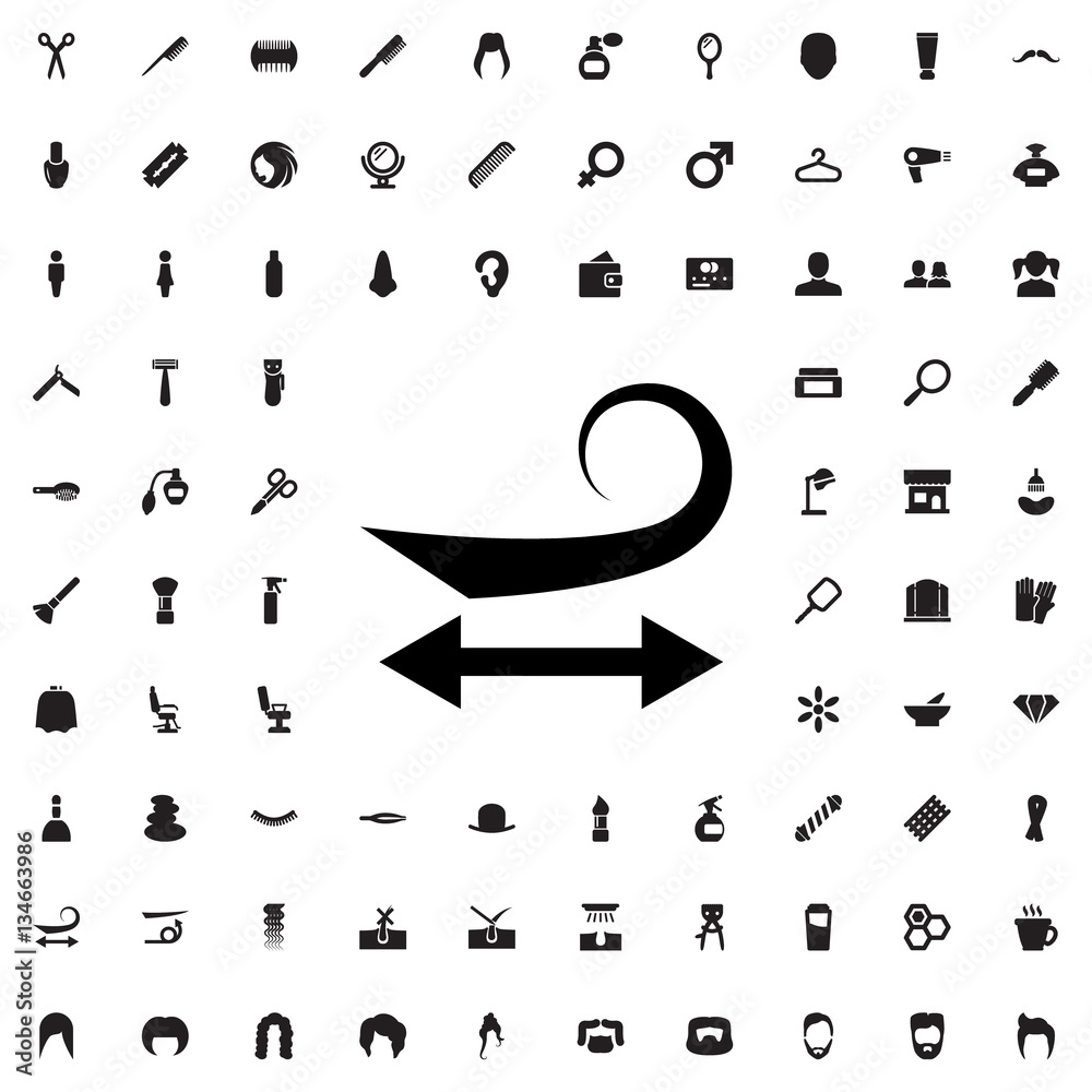 curly hair icon illustration Stock Vector | Adobe Stock